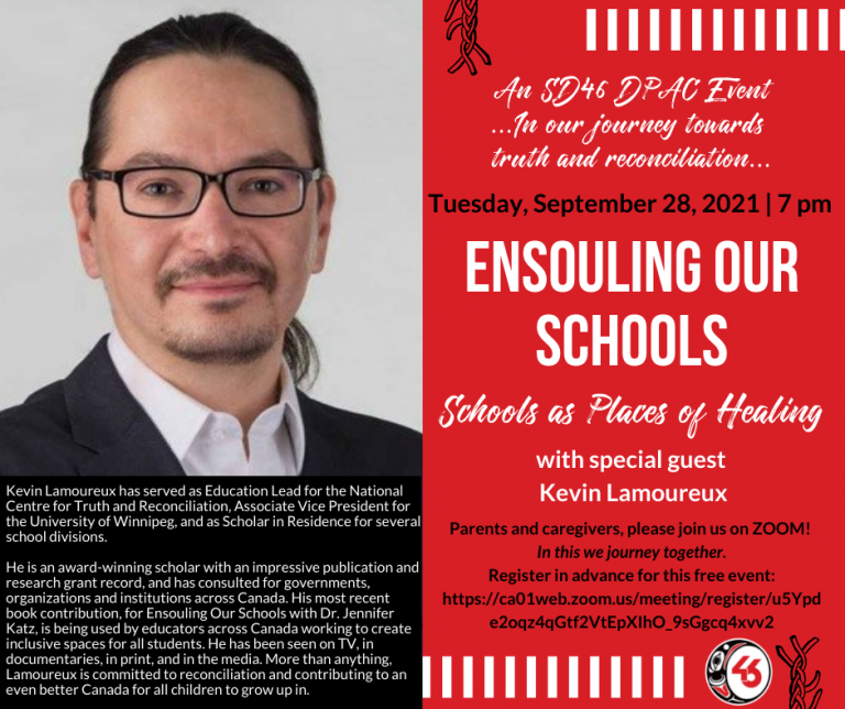 SD46 DPAC ZOOM Event | Ensouling our Schools | School District 46