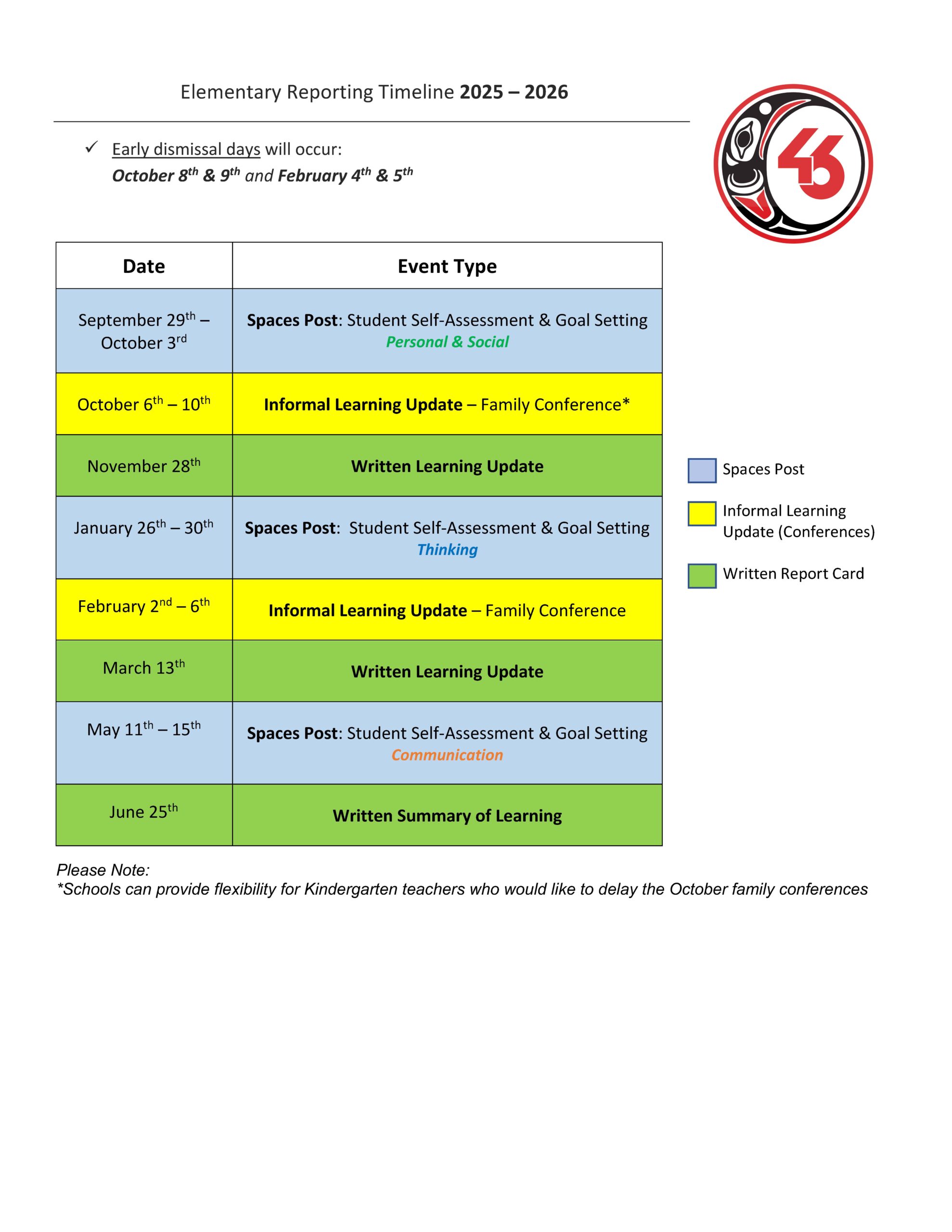 District Calendar | School District 46