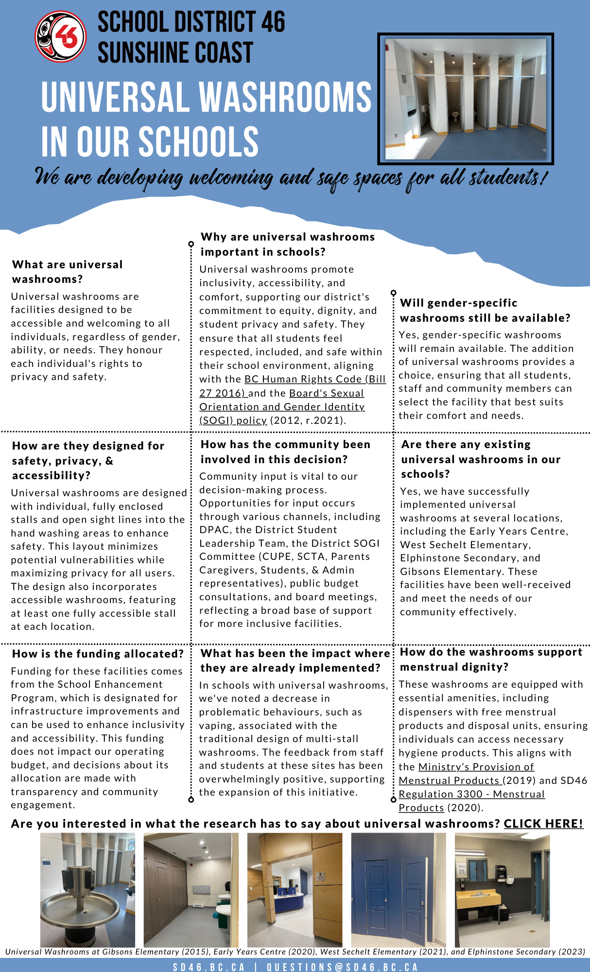 Universal Washrooms | School District 46