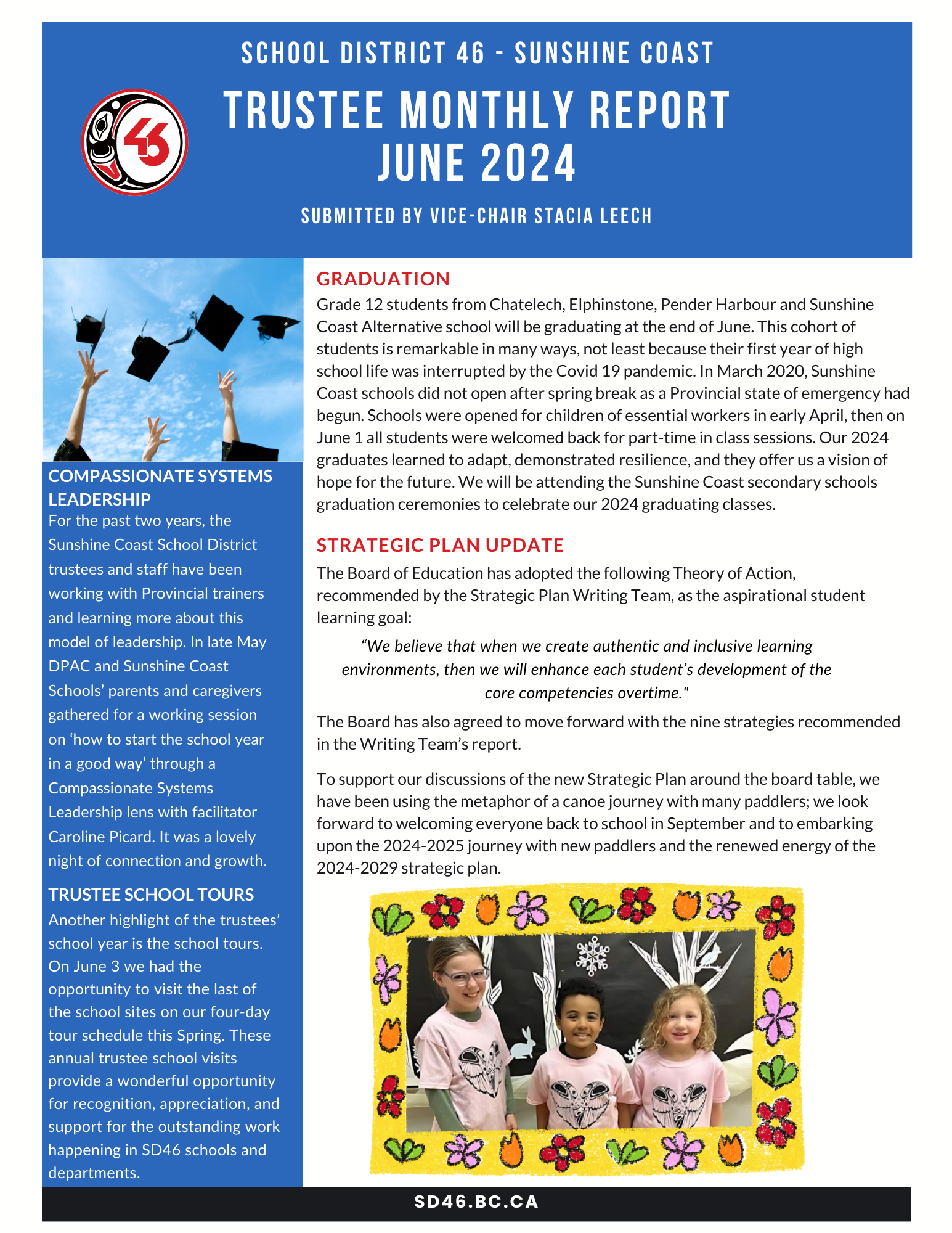 Trustee Monthly Report - June 2024 | School District 46