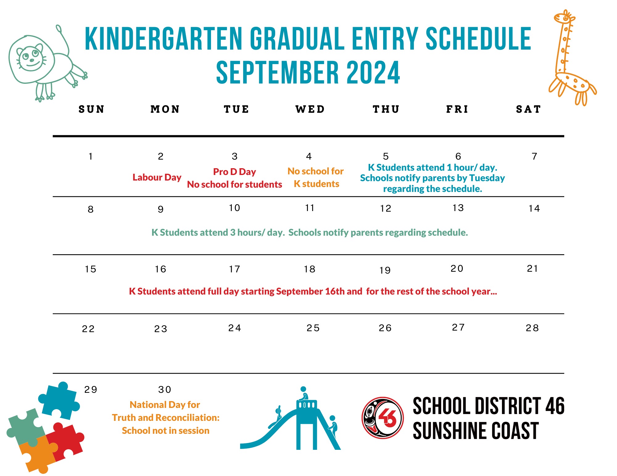 Kindergarten Information | School District 46